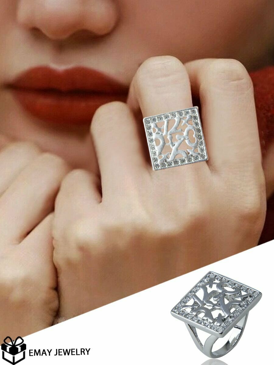 Кольцо, искусственный камень, кристаллы Swarovski