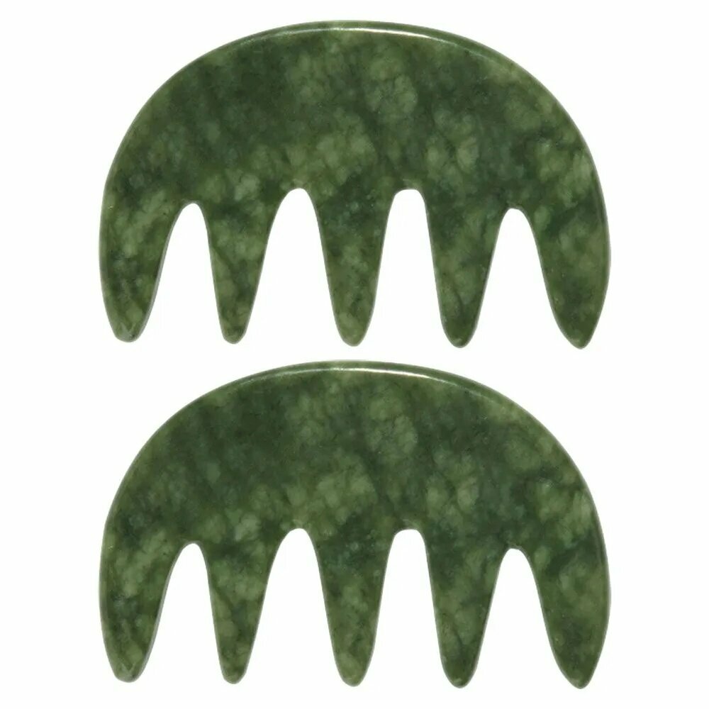 2 Штуки Гребней для Массажа Скалпа, Из нефритового камня, Для ухода за волосами