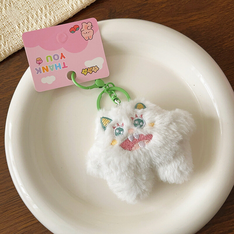 Плюшевый брелок, кукла-монстр с одним глазом, подвеска на рюкзак в виде ученика змеиного года, кулон в виде кота Туан Туан, маленький белый монстр.