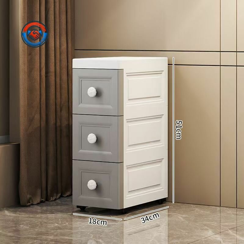 Книжный узкий шкаф для хранения, мобильный шкаф на колесах 18*34*51см компактный стеллаж для книг, пультов и бытовых мелочей, идеален для узких пространств