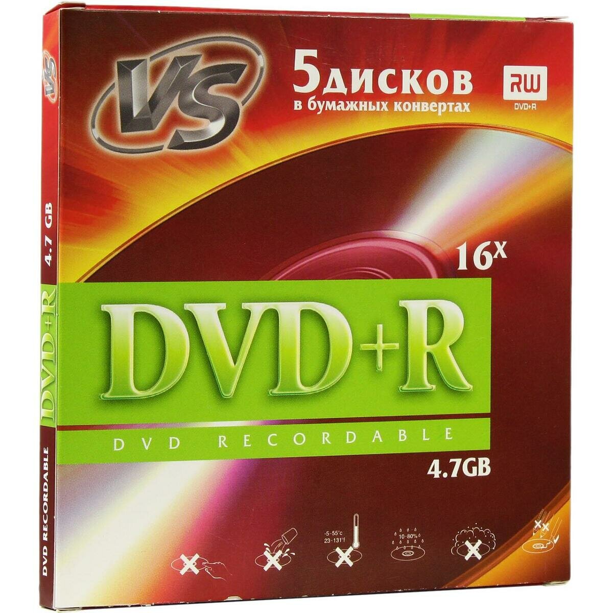 DVD+R Disc VS 4.7Gb 16x <уп. 5 шт> <620465>