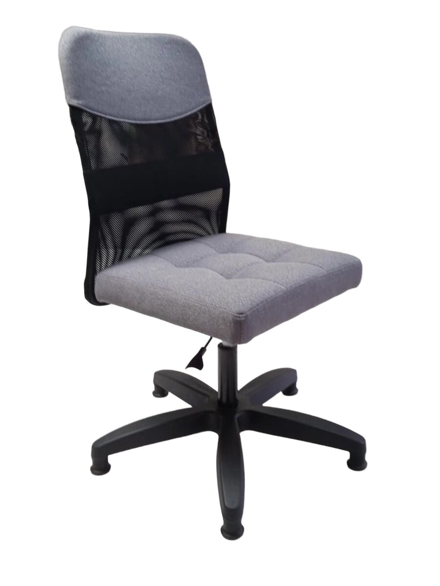 Кресло компьютерное без колёсиков StylChairs Оскар Люкс, обивка ткань, цвет синий/чёрный