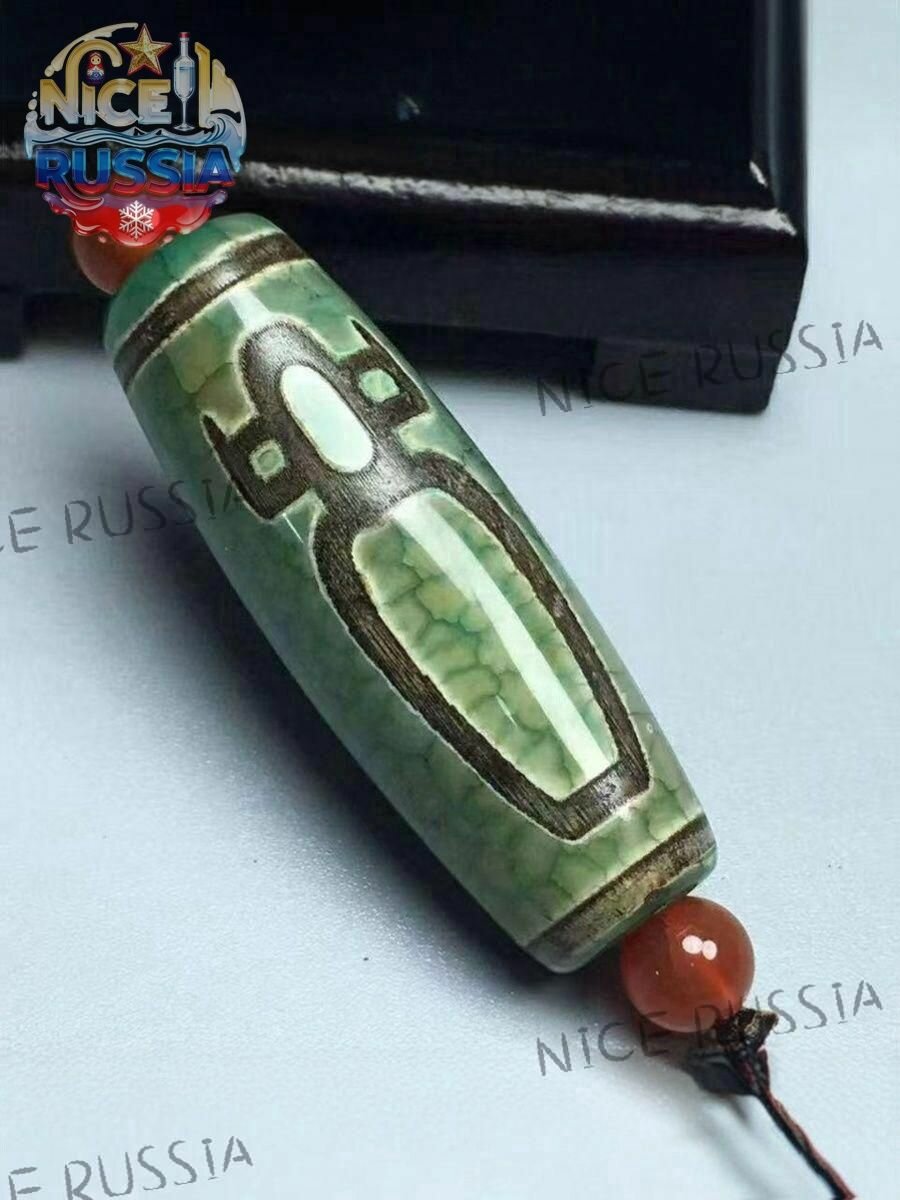 Бусина ДЗИ Кубера Бог богатства / Самый мощный денежный талисман быстрое богатство / Амулет на деньги