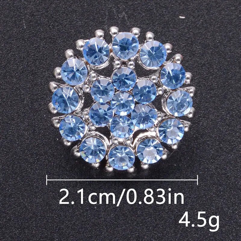 Пуговица декоративная, 2.1 см, Lake Blue, 10 шт.