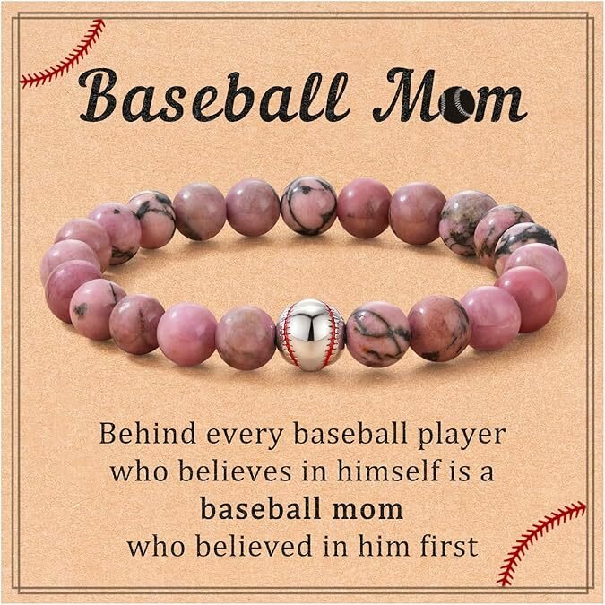 Браслет для гадания, YM Яшма Бейсбол Бусы Эластичный Подарок Удача