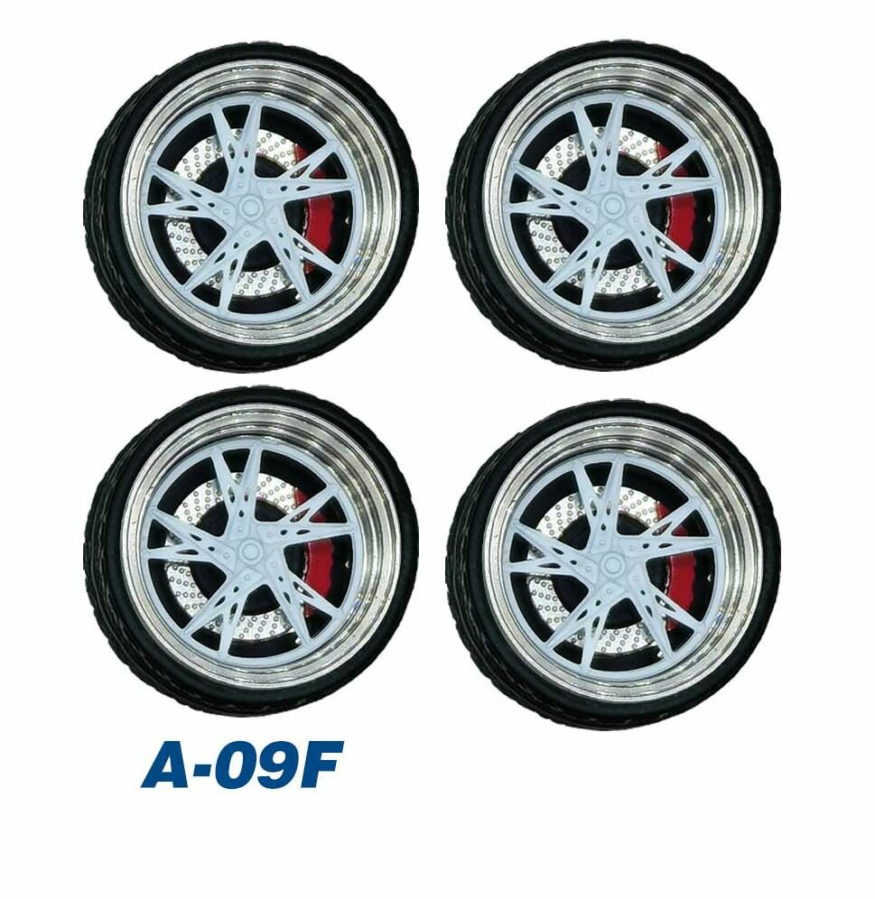 1:64 COOLCARIFUN Custom Alloy Wheels 10.5mm Обновленные диски "Шёлковое скольжение" для масштабных моделей