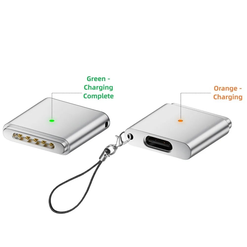 Конвертер USB-C в Magsafe 3 100W, Silver