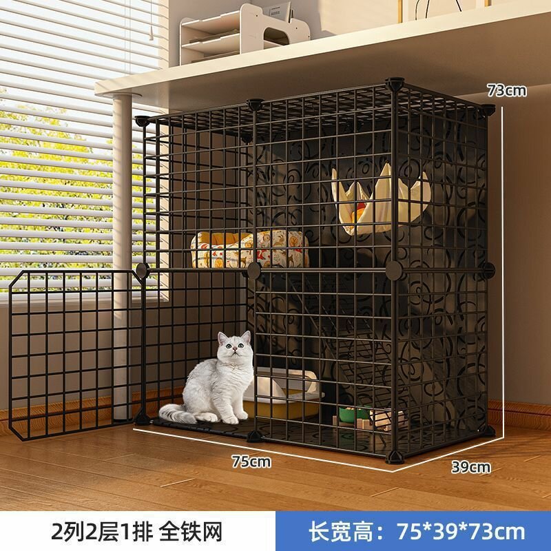 Кошачья клетка Домашний туалет Кошачья вилла в одном стиле [Бесплатные подарки при размещении заказа] Средний