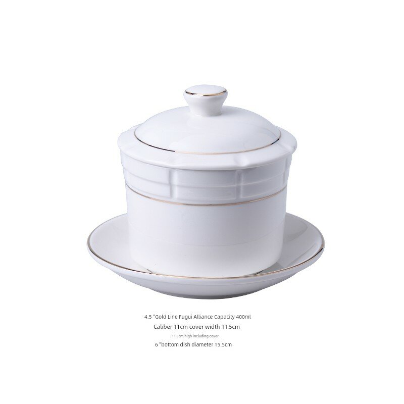 Керамическая кастрюля для тушения, десертная чашка с крышкой, кастрюля для тушения, водонепроницаемая кастрюля для