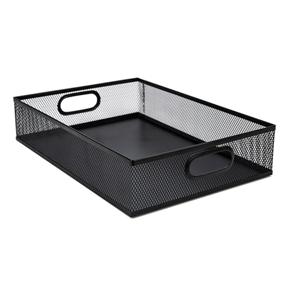 Металлические Сетчатые Настольные Органайзеры Файловый Органайзер с Ручкой Ящик Стола Органайзер Лоток Школьные Канцелярские Принадлежности для студентов