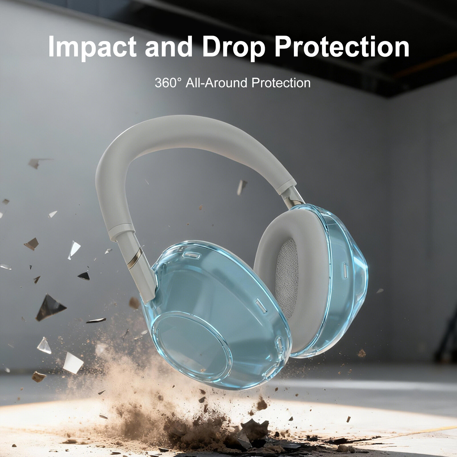 Прозрачный чехол из ТПУ, противоударный чехол для наушников, чехол для гарнитуры Sony WH-1000XM6