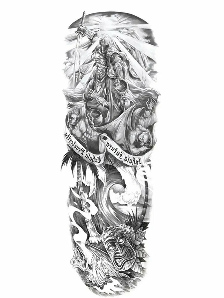 Тату временный, Переводная тату 48cmx17cm