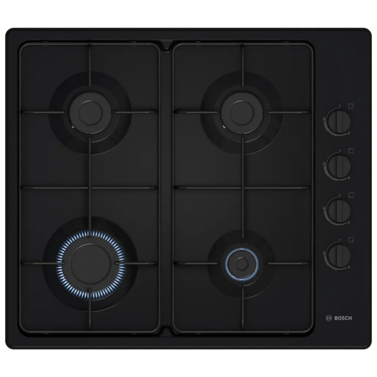 Варочная панель Bosch PBP6C6K80Q, черный, газовая, 4 конфорки