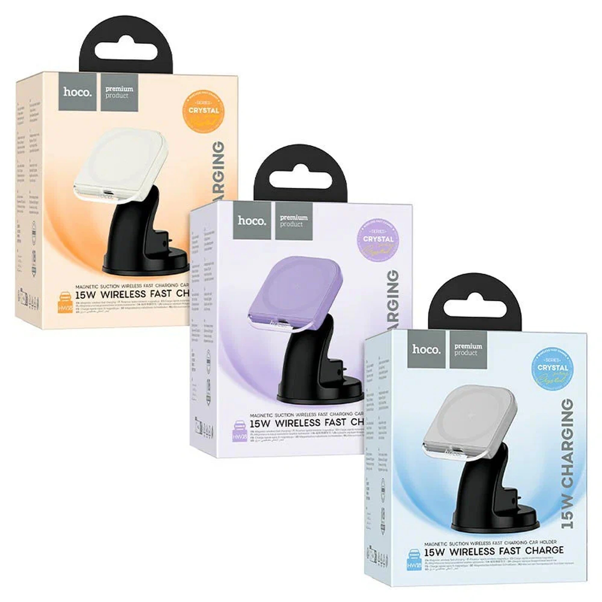 Автомобильное беспроводное зарядное устройство «HW18 Crystal» для приборной панели