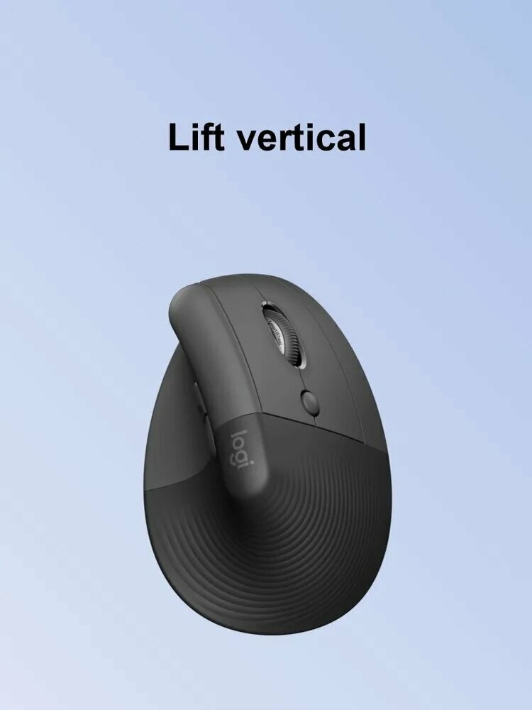 Logitech Мышь беспроводная Lift Vertical, черный
