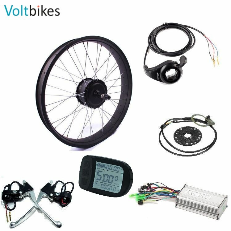 Мотор-колесо для фэтбайка заднее редукторное, 26" 750Вт, KT LCD 5, 190мм, набор (KT-DDK)