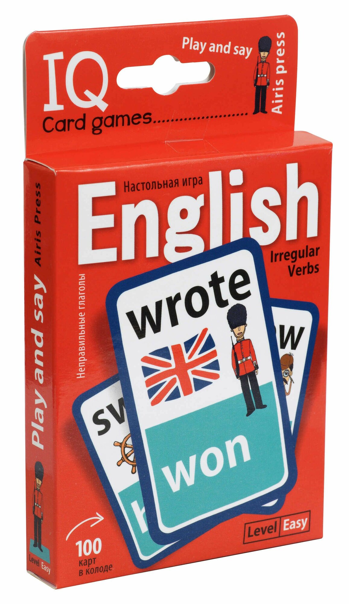 Английские неправильные глаголы. Уровень 1. Красный. Степичев П. А. Умные игры с картами