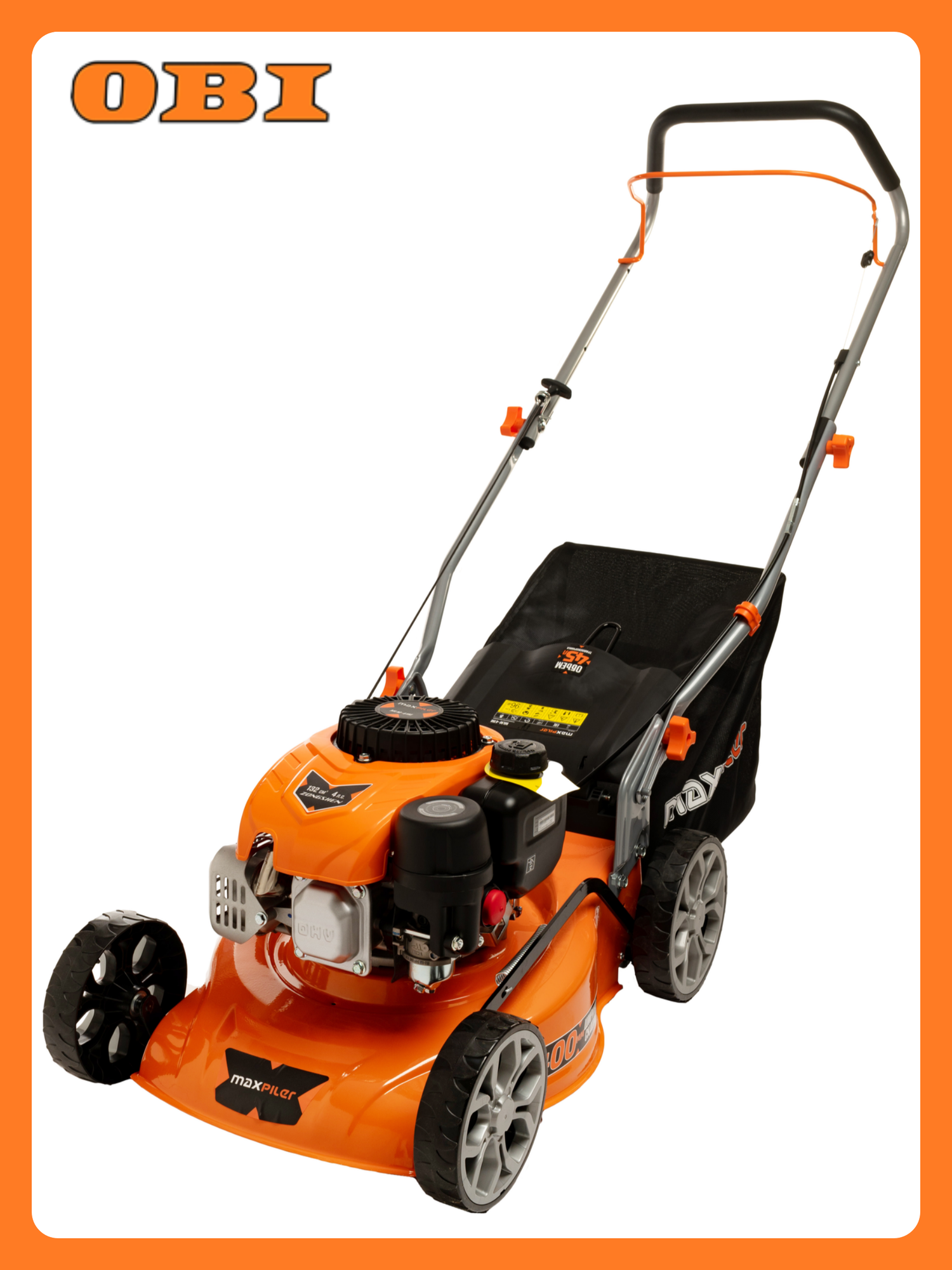 Газонокосилка MAXPILER MLM-41M, 4лс, складная, с регулировкой высоты