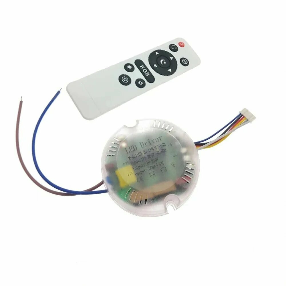 Вход мощности 220V светодиодный драйвер удаленный интеллектуальный трансформатор 37-60 Вт RGB для Dimmable Colo