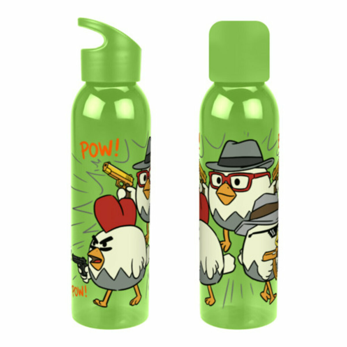 Бутылка для воды «Чикен ган с курицей chicken gun» (зеленый)
