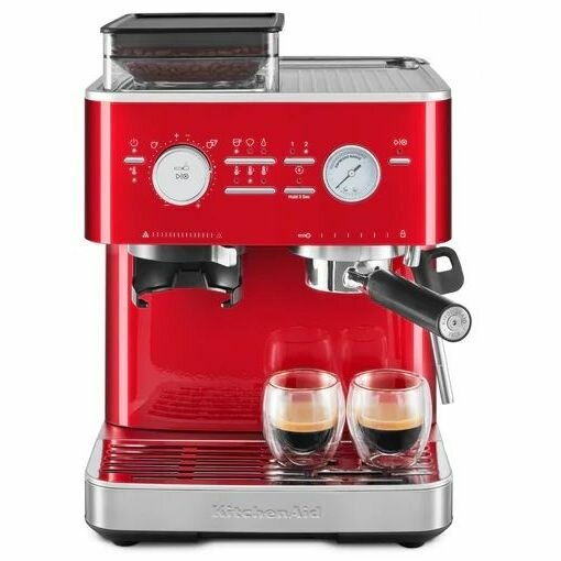 Кофеварка KitchenAid Semi Automatic Espresso Machine with Burr Grinder Candy Apple Red KES6551CA