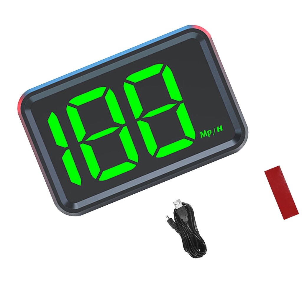 Головной дисплей X1 HUD car Beidou GPS speed display новый энергетический многофункциональный прибор-зеленый-МИЛЬ/ч