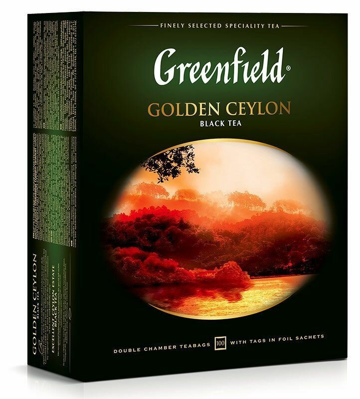 Чай Гринфилд цейлонский черный Greenfield Golden Ceylon 100 пакетиков