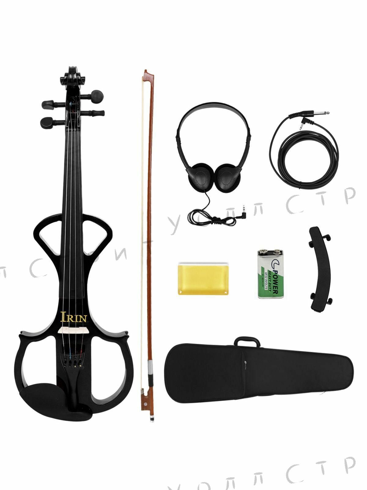 Электроскрипка 4/4 / Скрипка для начинающих / Струнный музыкальный инструмент
