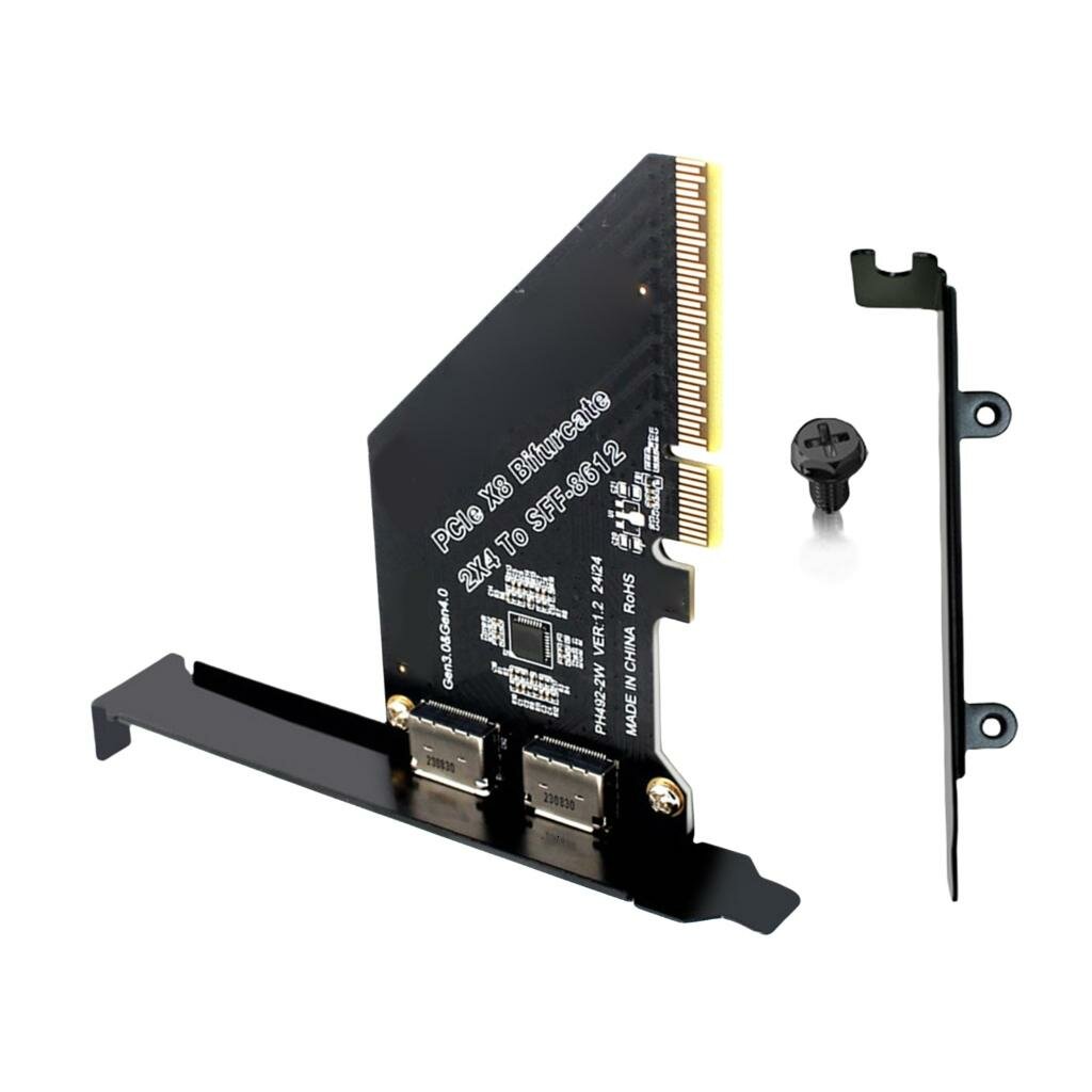 Адаптер PCIe 4.0X8 на SFF-8612/8611 Oculink