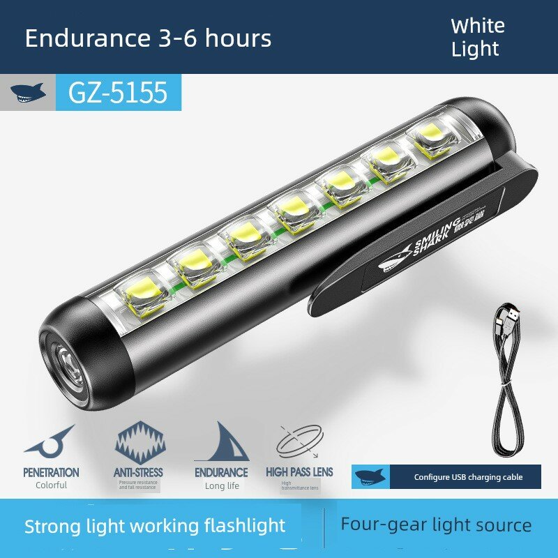 Магнитный фонарь для ремонта автомобилей, светильник для обслуживания авто, перезаряжаемый сверхъяркий светодиодный