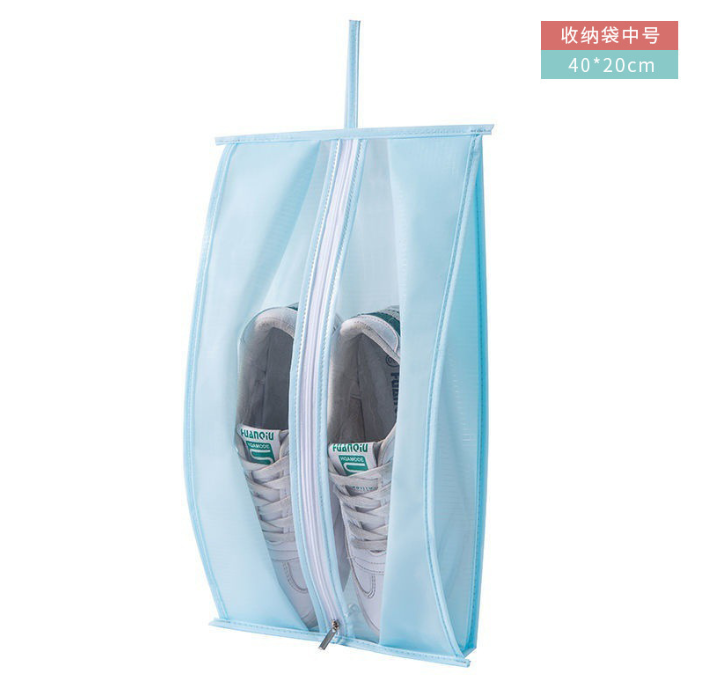Чехол для обуви, на молнии, влагостойкий, органайзер для хранения вещей, сумка для хранения обуви, голубой, 2 шт