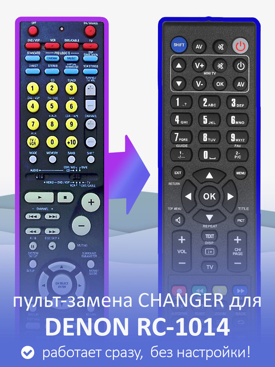 Пульт-замена для DENON RC-1014