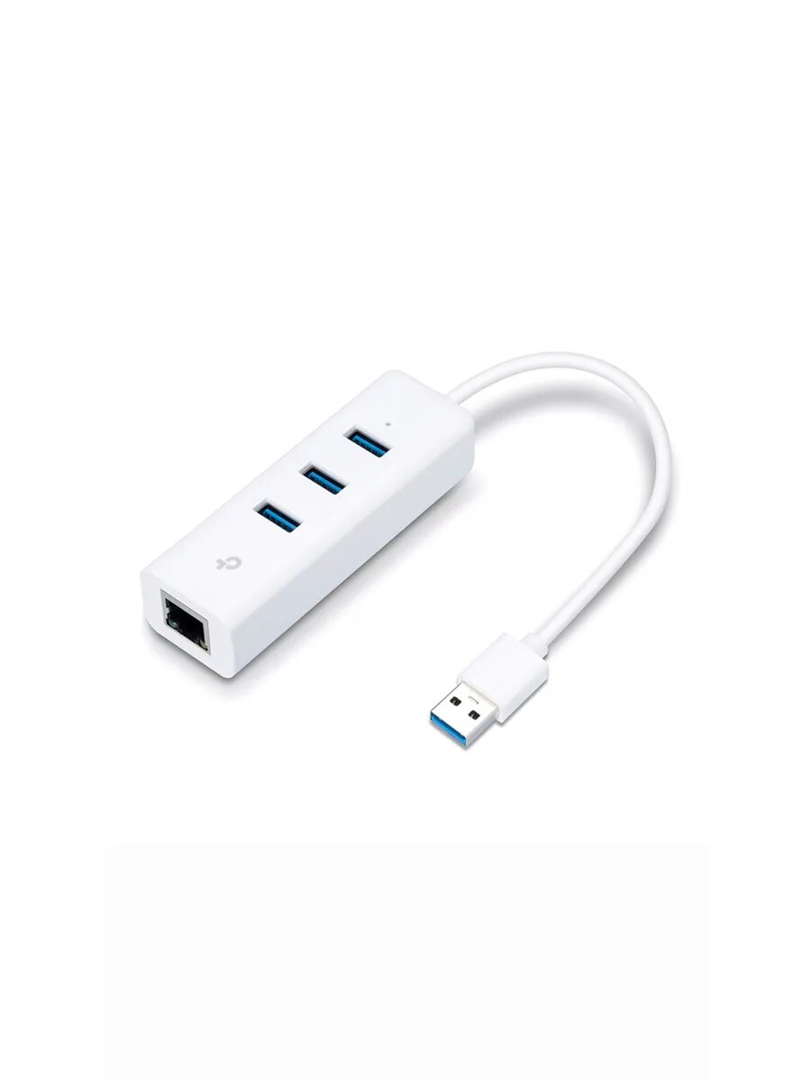 Сетевая карта TP-LINK UE330, White - USB 3.0, 10/100/1000/10000 Мбит/с, 1 разъем