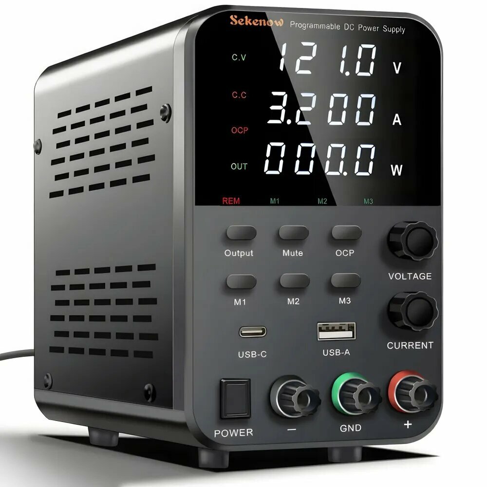 Источник постоянного тока 120V/3A, программируемый, Лабораторный источник питания, цифровой дисплей, коммутация, регулятор напряжения