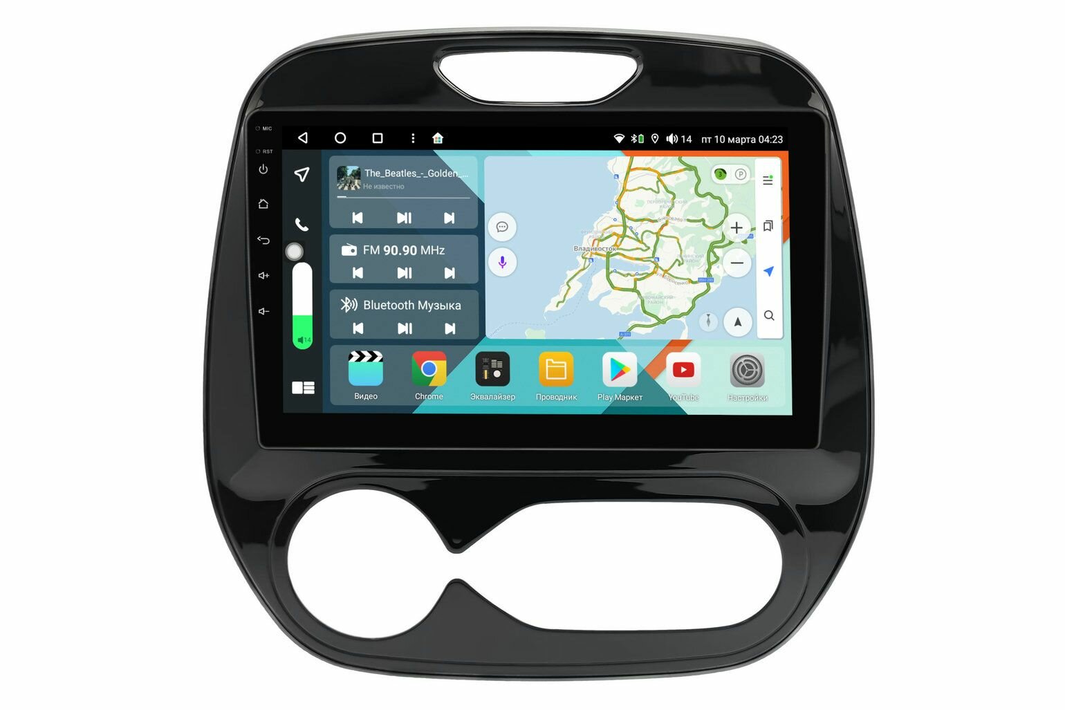 Магнитола Renault Kaptur 2020 - 2022 авто с климат-контролем 9 дюймов, 4/64GB, 8 ядер, DSP, 4G, Android 10 / Wide Media