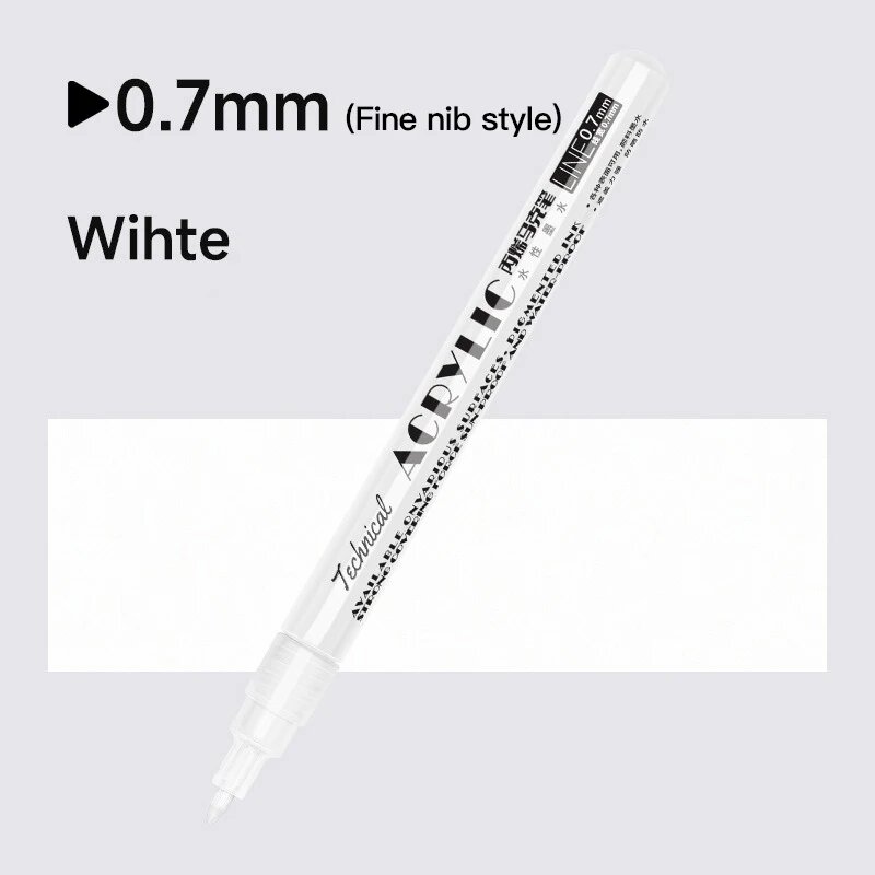 Маркер акриловый 0.7mm White