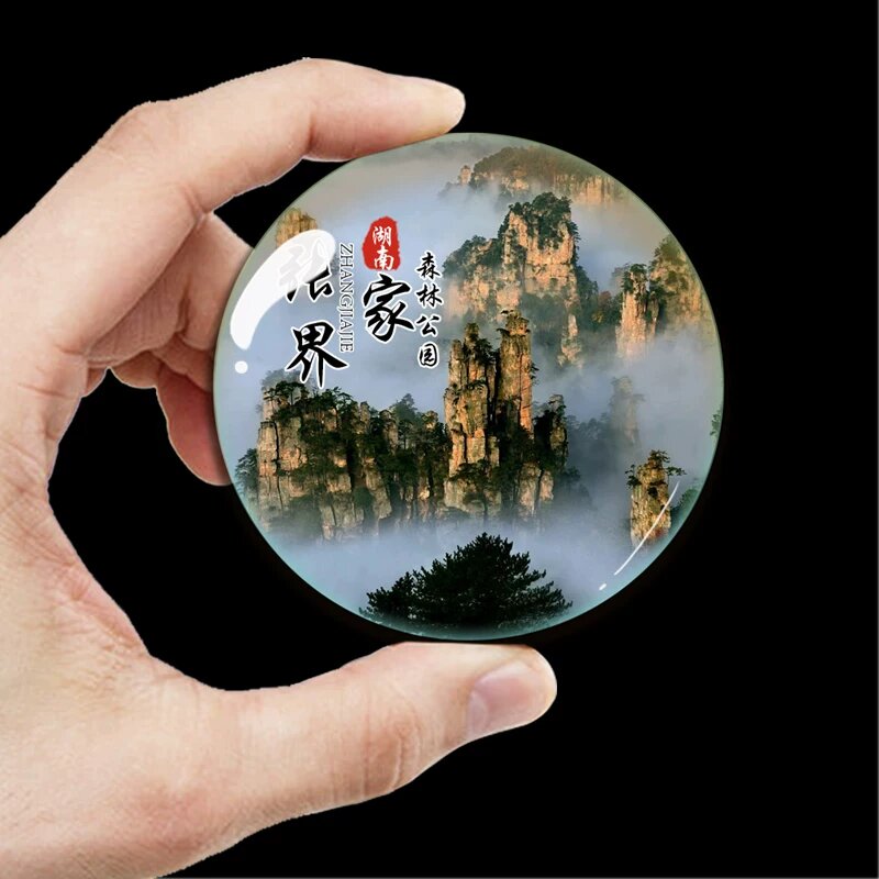 Хунань туристический сувенир хрустальный магнит на холодильник Сянси Феникс Чжанцзяцзе Апельсин Чжоу Юела Академия