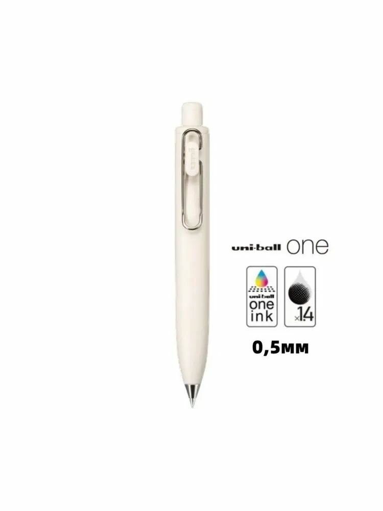 Ручка Uni Mitsubishi Pencil One P, гелевая, круглая, черная, 0.5мм