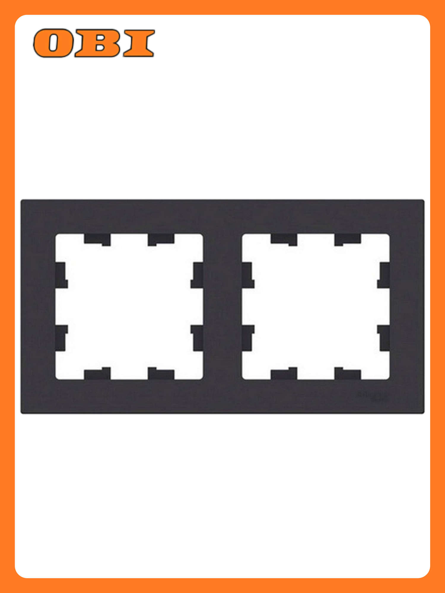 Рамка Systeme Electric AtlasDesign, 2 поста, цвет карбон, встраиваемый, для скрытого монтажа (заподлицо), RJ45, CAT7