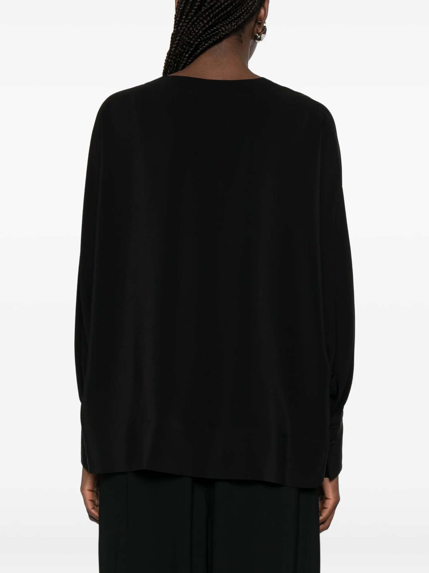 Блуза Ermanno Scervino Cuffed blouse, размер 42, черный — фото 1