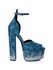 Босоножки PHILIPP PLEIN Monogram rhinestone platform sandals, размер 38, синий