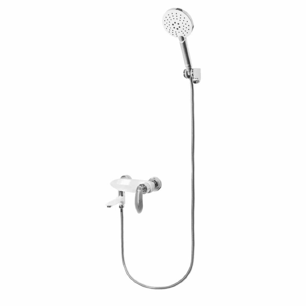 Смеситель для ванны Grocenberg GB8001WC, белый/хром