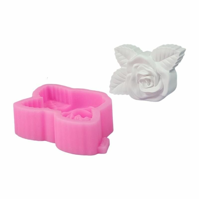 Силиконовые формы для свечей и мыла в виде розы, пищевой силикон для эпоксидной смолы, декор для дома, инструмент для выпечки