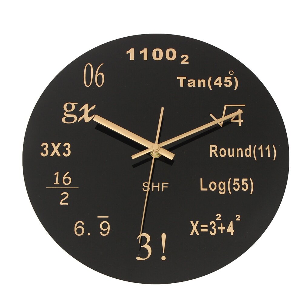 Аксессуар DIY Творческий Mute Математика Уравнение Политехнический Цифровое Искусство Кварцевые Настенные Часы для Комнаты Новые