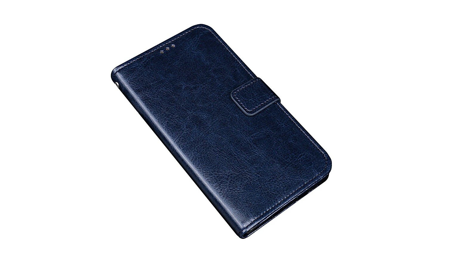 Чехол-книжка MyPads для Alcatel 1S (2020) 5028Y из качественной импортной кожи с подставкой застежкой и визитницей синий