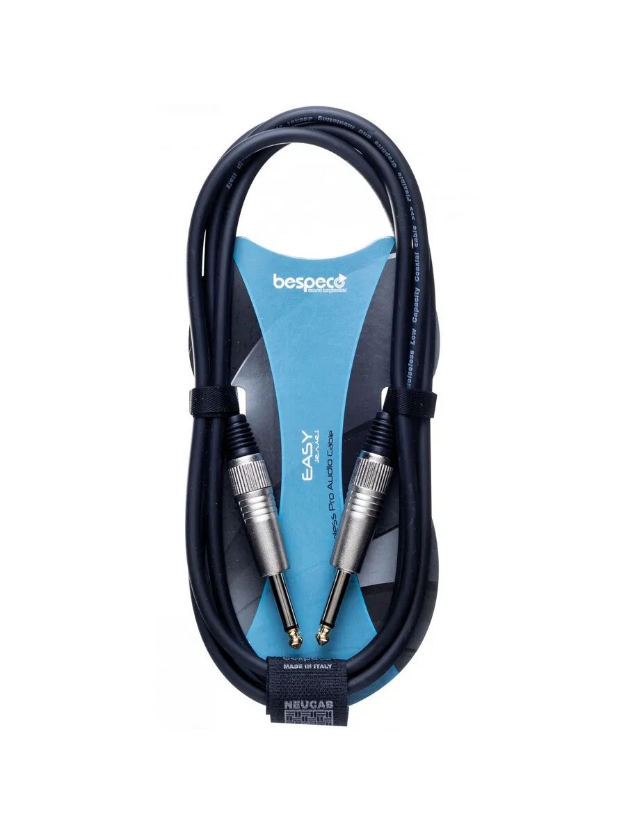 Гитарный кабель Bespeco "XC", длина 9м, прямой-прямой, сечение 0,25 мм², прямой/угловой