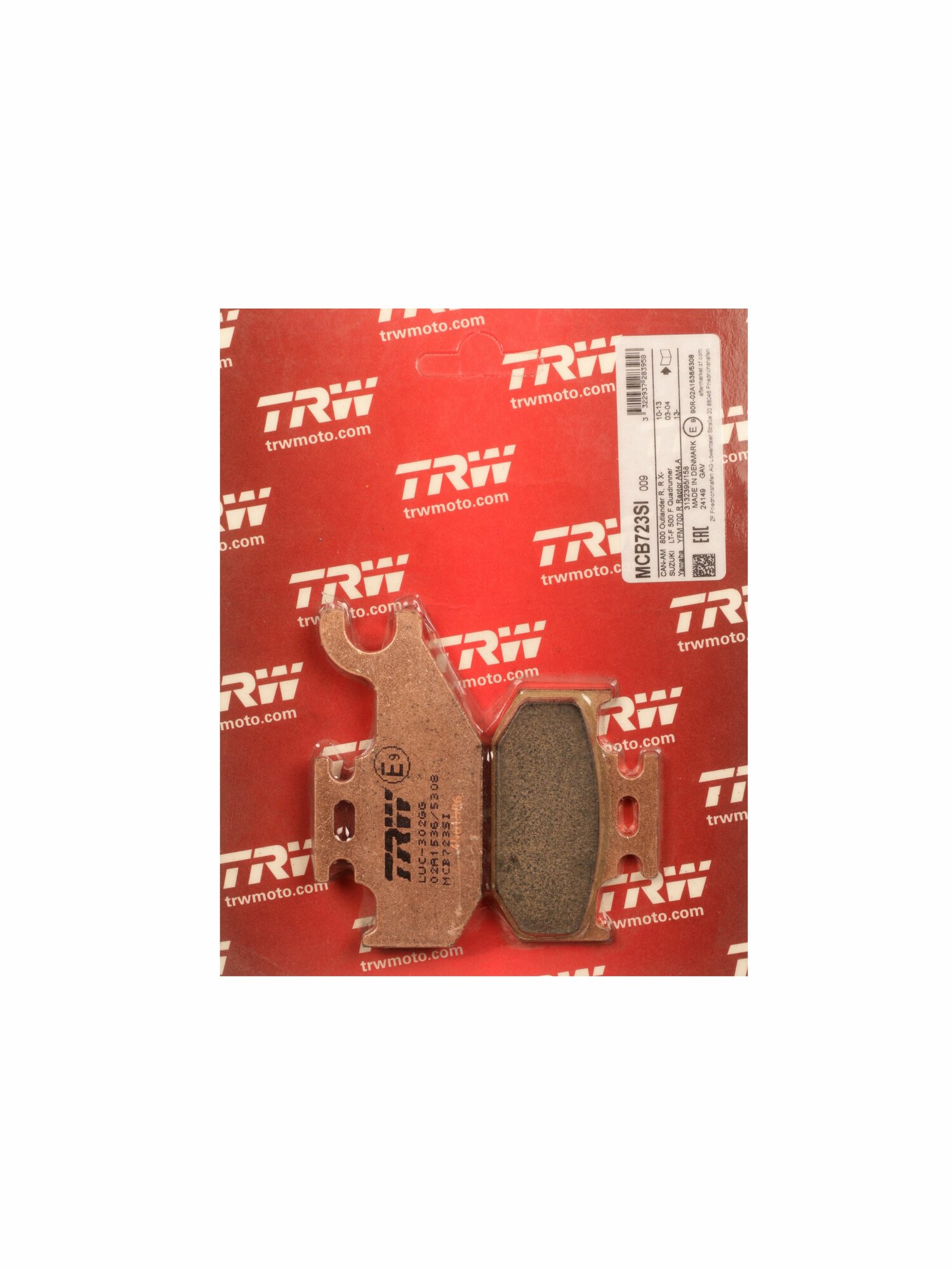 Колодки тормозные дисковые для мото TRW (MCB723SI)