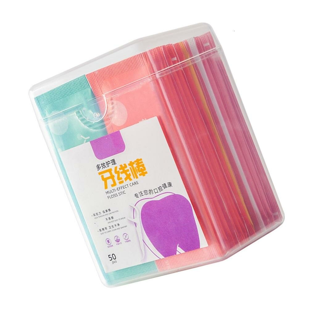 Одноразовые зубочистки с нитью, 50 шт.