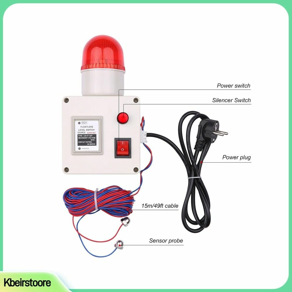 Сигнализация индикатора уровня воды, датчик низкого уровня, с выключателем звука