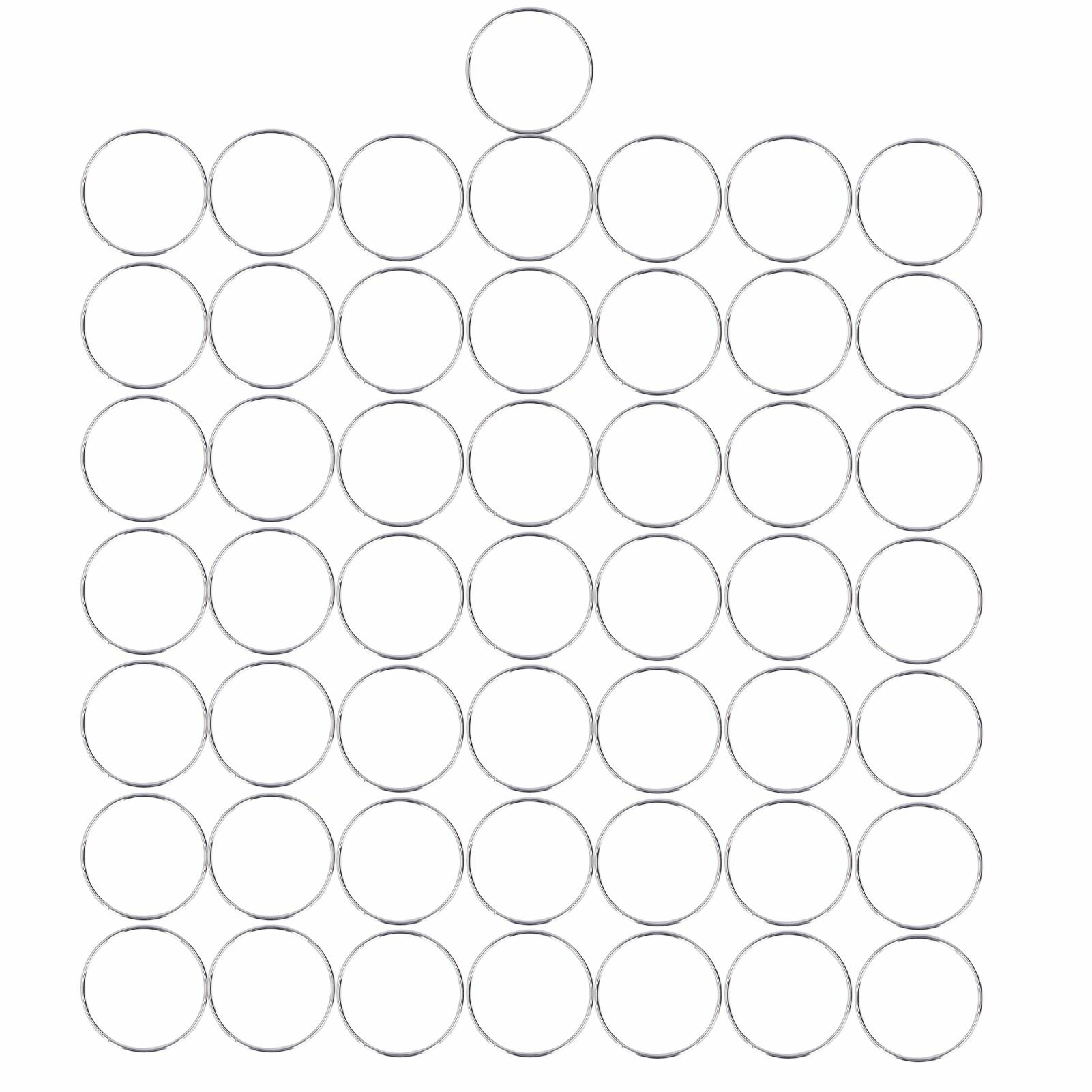 50 крупных металлических колец 60x3 мм